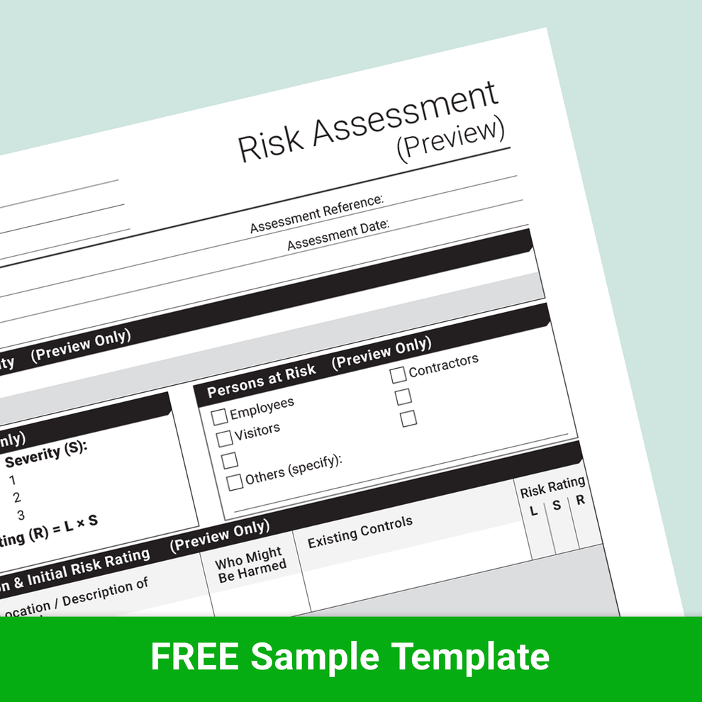 Free Sample Risk Assessment Template (UK) | Example Risk Assessment ...